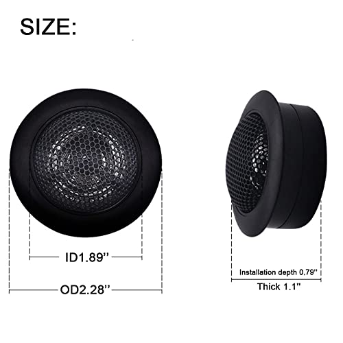 CYDZSW 1 Inch Tweeters for Car Audio,Door Speakers,Super Tweeter Pods ...