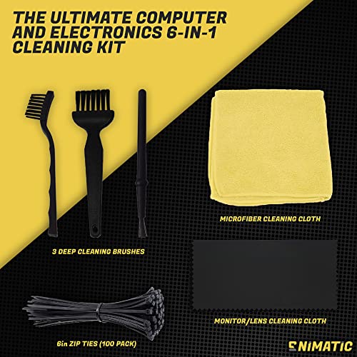 Enimatic 6-in-1 Professional PC Cleaning Kit | Computer Cleaning Kit to ...