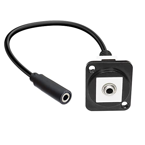 QIANRENON TRS 1/8 Stereo Panel Connector TRS 3.5mm Female to Female ...