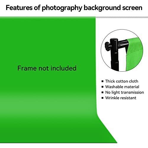 10x10 Ft Green Screen Background for Photography, Soft Pure Chromokey ...