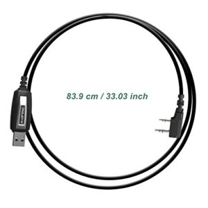 MvToe Programming Cable Compatible with Baofeng UV-5R, 5RA, 5RE, BF ...