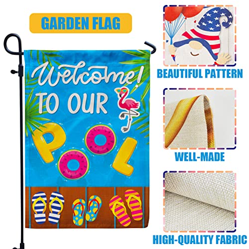 Hollyhorse Welcome to Our Pool Summer Garden Flag, Pool Flag for ...