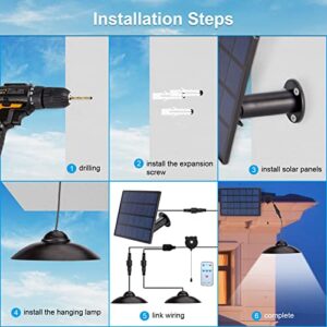 Yrbxsky Solar Shed Light Indoor Outdoor, Solar Pendant Light Motion Sensor Daytime Work with ...