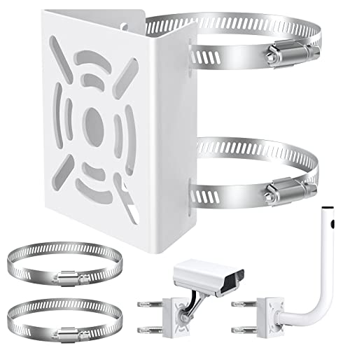OOKOO Universal Vertical Pole Mount Bracket with 2 Loops, Solid Metal ...