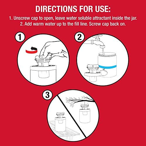 Reusable Trap Fly Jar by Catchmaster - 6 Count, Ready to Use Outdoors ...