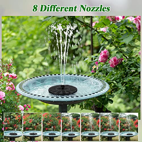 ZOLOCHEL Solar Fountain 100% Glass Covered, Solar Powered Hummingbird ...