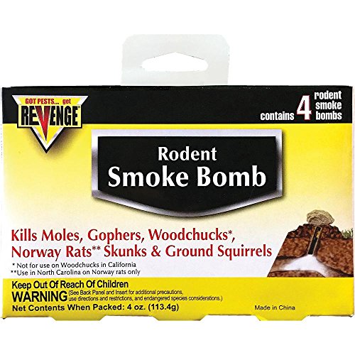 Revenge Rodent Smoke Bombs (8-pack) Kills Rats Moles Skunks Gophers ...