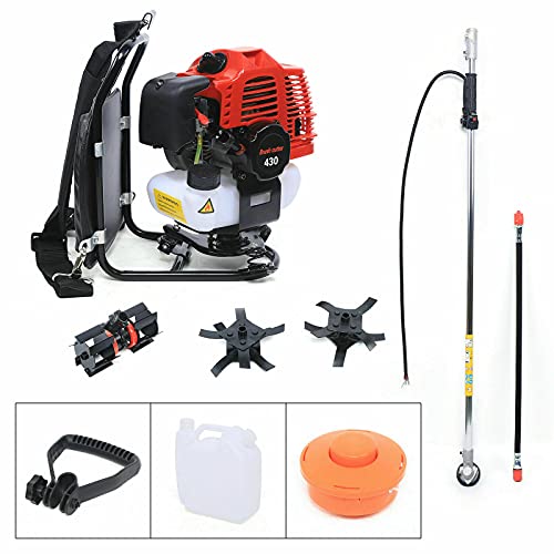 Backpack Lawn Mower 3-in-1 Brush Cutter Tiller Grass Hedge Trimmer ...