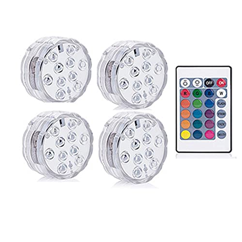 TOMYEUS Underwater Light LED Remote Control RGB Diving Light Battery ...