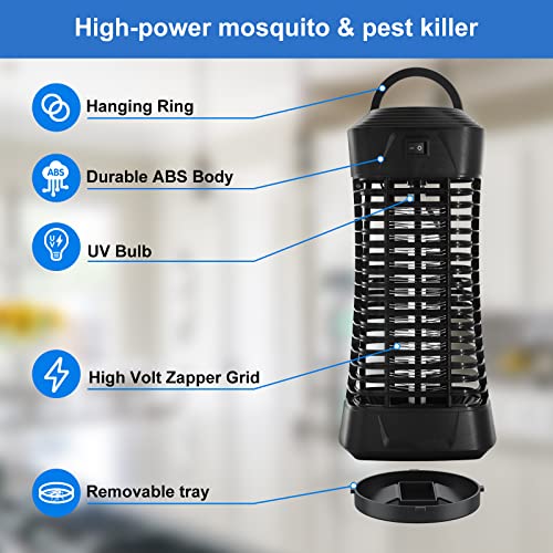 TULAER Bug Zapper Outdoor Indoor, Electric Mosquito Zapper, Fly Zapper ...