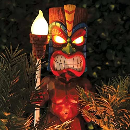 Ochine Solar Lights Outdoor Garden Decor Tiki Solar Light Statue Decor ...