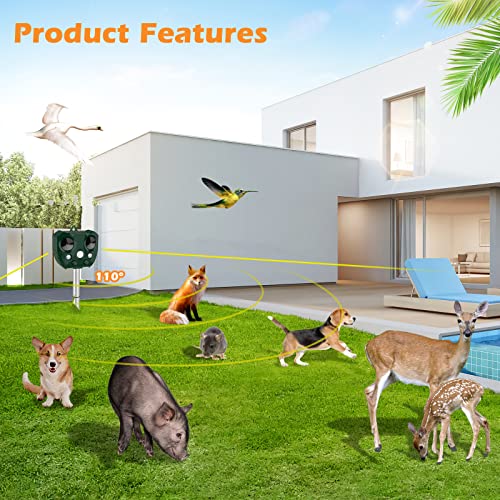 Ultrasonic Animal Repellent Device for Garden, Deer Repeller Outdoor ...