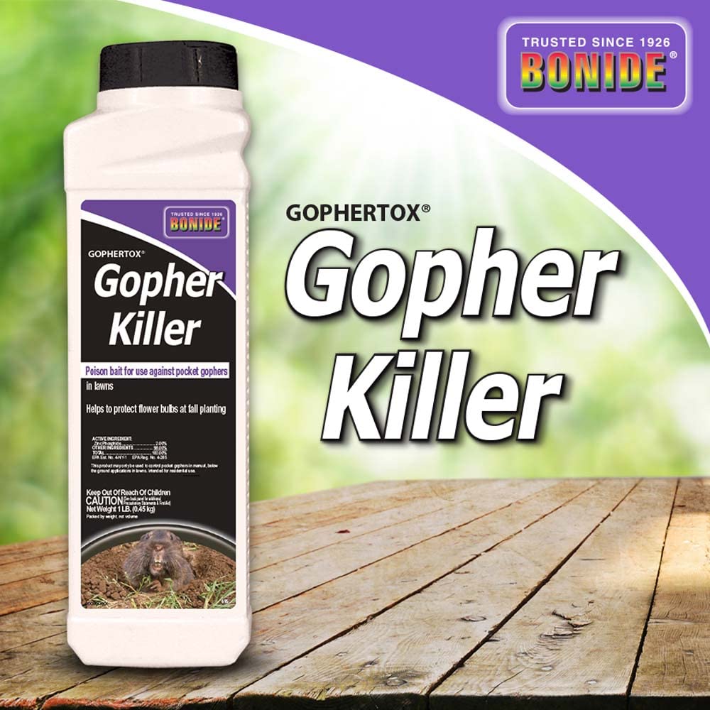 Bonide Gophertox Gopher Killer, 1 lb. Ready-to-Use Poison Bait Granules ...