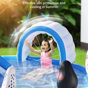 Inflatable Play Center, EVAJOY Kiddie Pool with Slide for Children ...