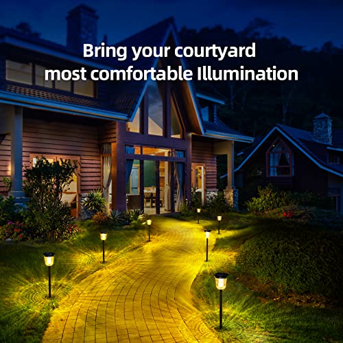 Ortope Solar Pathway Outdoor Lights 6Pack,200 Lumen Solar Garden Lights ...