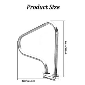 BTZHY Swimming Pool Handrails Easy-to-Install Handrails 304 Stainless ...