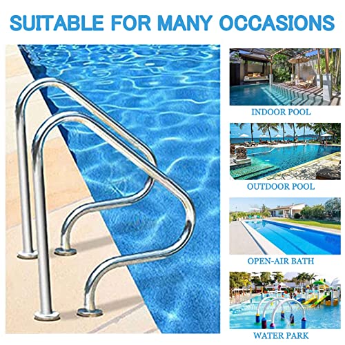 Antourlamm Pool Railing Easy Mount 3-Bend Pool Hand Grab Rail ...