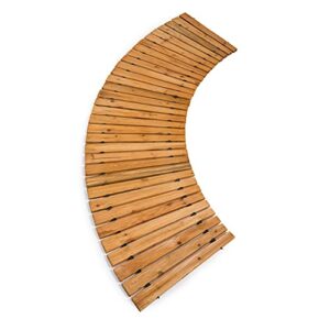Plow & Hearth 6 Feet x 18 Inches Curved Outdoor Wooden Garden Pathway ...