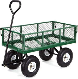 Gorilla Carts GOR1400-COM Heavy-Duty Steel Utility Cart with Removable ...