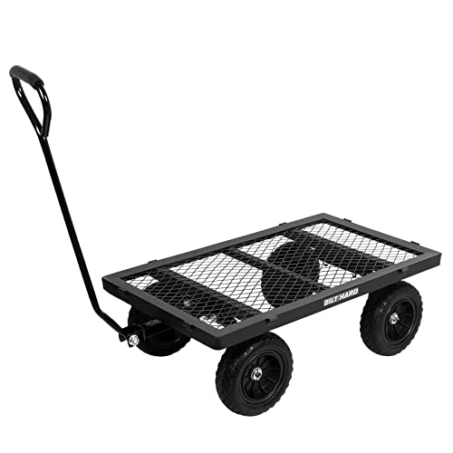 BILT HARD 880 lbs 10" Flat Free Tires Steel Garden Cart with 180 ...