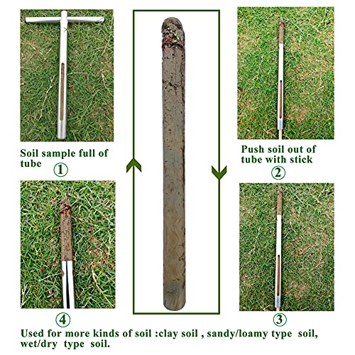 Soil Sample Probe 12 Inch with T Handle, Soil Sampler Tool, Soil Test ...