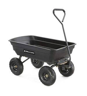 Gorilla Carts GOR1400-COM Heavy-Duty Steel Utility Cart with Removable ...