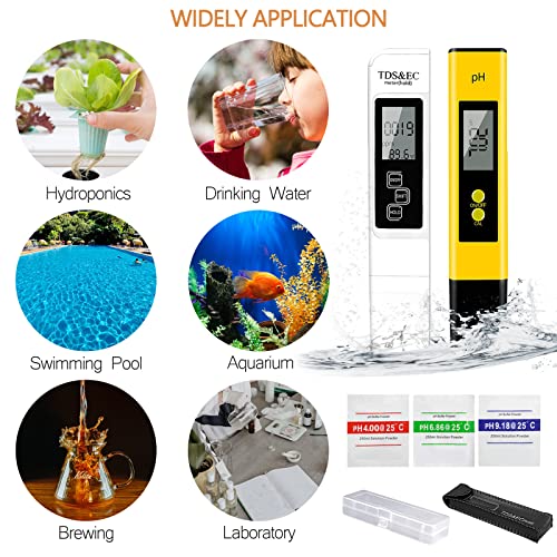 PH Meter, TDS PPM Meter, 3 in 1 Soil PH Tester [Upgraded Version ...