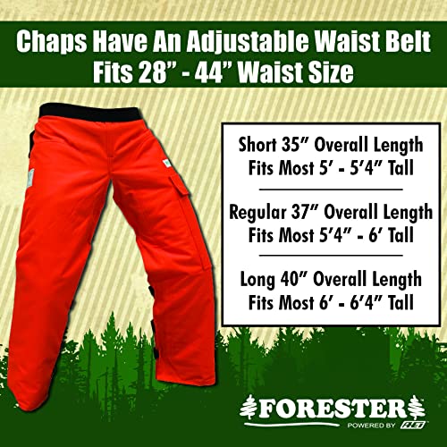 FORESTER Chainsaw Chaps For Men - Adjustable Belt - Chain Saw Chaps For ...