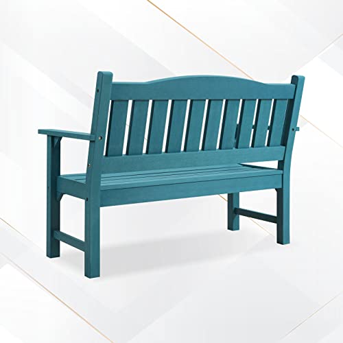 ACUEL Garden Bench, Poly Lumber, 2-Person 50” Patio Bench for All ...