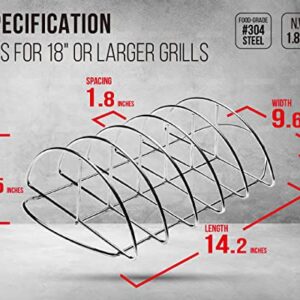 BBQ Rib Racks for Smoking, Classic Joe, BGE Grill Expander Rack ...