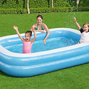 H2OGO! Blue Rectangular 8'6" Inflatable Family Pool | Perfect for Kids ...