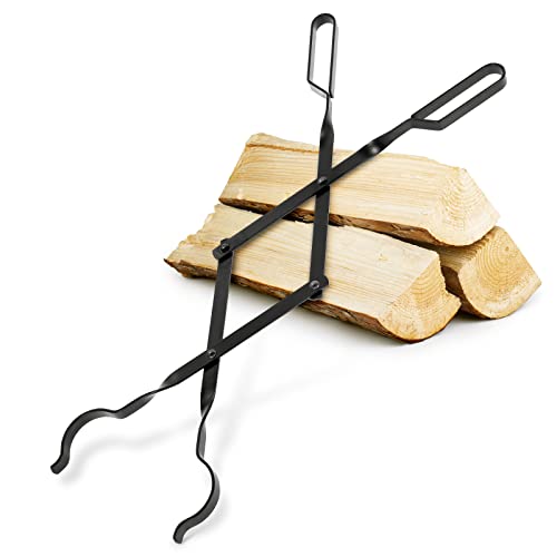 Uten Fire Tongs 26” Long Heavy Duty Fireplace Log Tongs Indoor Fire ...