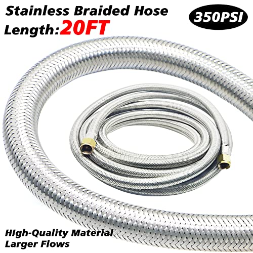 20 Feet High Pressure Braided Propane Hose Extension with Conversion ...