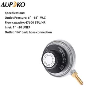Aupoko Low Pressure One Pound Propane Tank Gas Regulator Valve ...