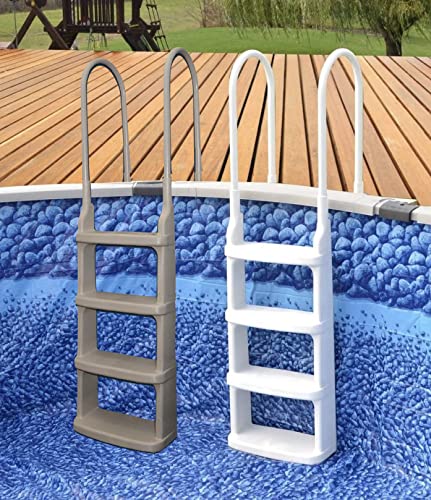 Main Access Easy Incline Taupe Pool Deck Ladder for 48 to 54 Inch Above ...