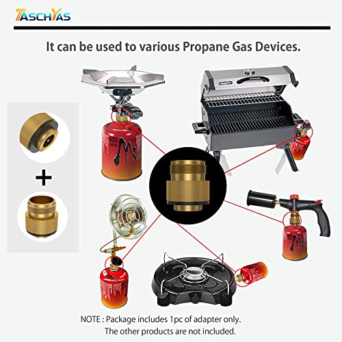 Isobutane to Propane Adapter - Taschyas Camping Grill Propane Gas Stove Adapter - Input: EN417 ...