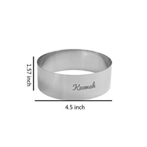 Keewah 4.5 inch Large Burger Ring - 6 Piece - Stainless Steel — 🛍️ The ...