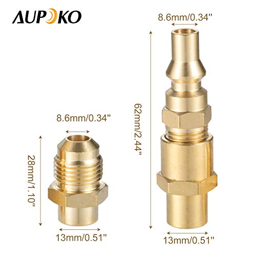Aupoko 1/4 inch RV Quick Connect Adapter Conversion Fitting, Propane ...