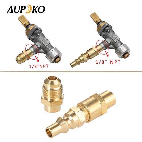 Aupoko 1/4 inch RV Quick Connect Adapter Conversion Fitting, Propane ...
