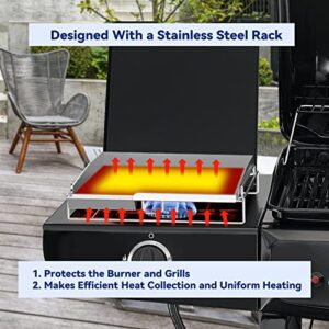 Skyflame Universal Stainless Steel Griddle, Flat Top Gas Grill Griddle ...