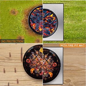 40" Square Fire Pit Mat Grill Mat,DocSafe Fireproof Mat 4 Layers Fire ...