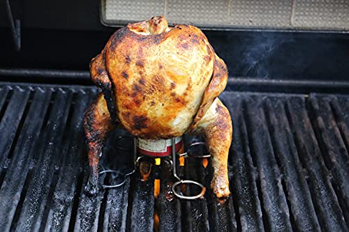 Beer Can Chicken Holder for Grill, Smoker, or Oven - Make Tender, Moist ...