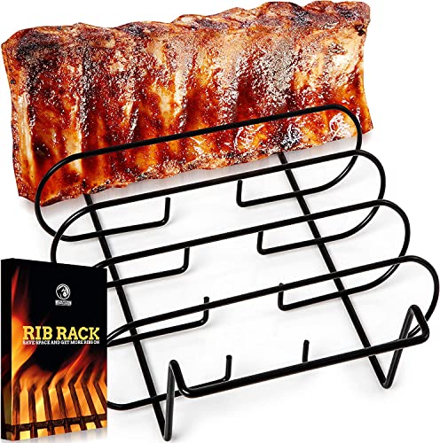 MOUNTAIN GRILLERS Rib Racks for Smoking, Gas Smoker, Charcoal Grill ...