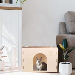 Woiworco Wooden Rabbit Hideout, Rabbit Houses and Hideouts, Wooden ...