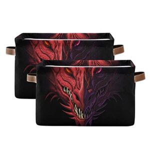 3D Magical Animal Dragon Storage Bins Basket, Collapsible Storage Cube ...