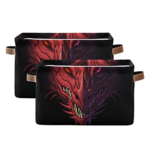 3D Magical Animal Dragon Storage Bins Basket, Collapsible Storage Cube ...