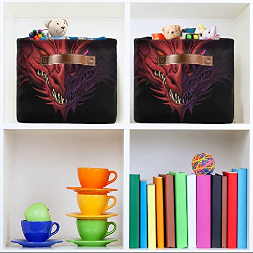 3D Magical Animal Dragon Storage Bins Basket, Collapsible Storage Cube ...