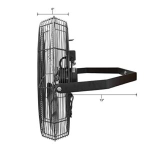 OEMTOOLS OEM24896 24” Heavy Duty Workstation Wall Mount Fan, 7000 CFM Max. Shop Fans, Heavy Duty ...