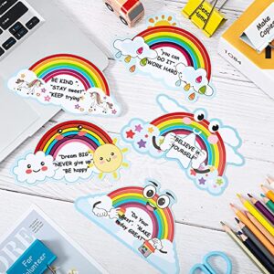 50 Pieces Rainbows Cut-Outs Bulletin Board Set Colorful Rainbow Accents ...