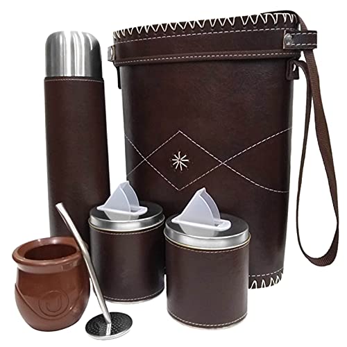 Mates Eco Leather Complete Set to Drink Yerba Mate Kit All Accesories ...